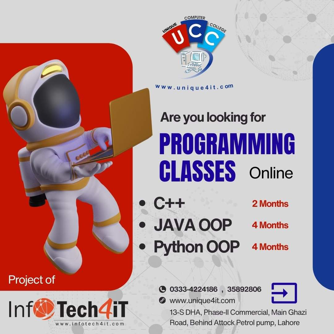 UNITECH - Best Computer College in Lahore 03334224186
